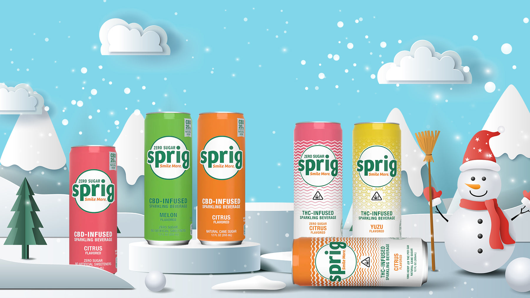 Sprig THC and CBD Infused Sparkling Beverages