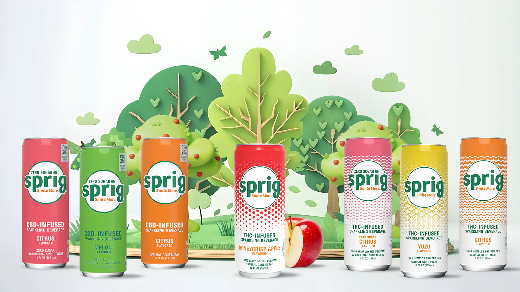 Sprig THC and CBD Infused Sparkling Beverages