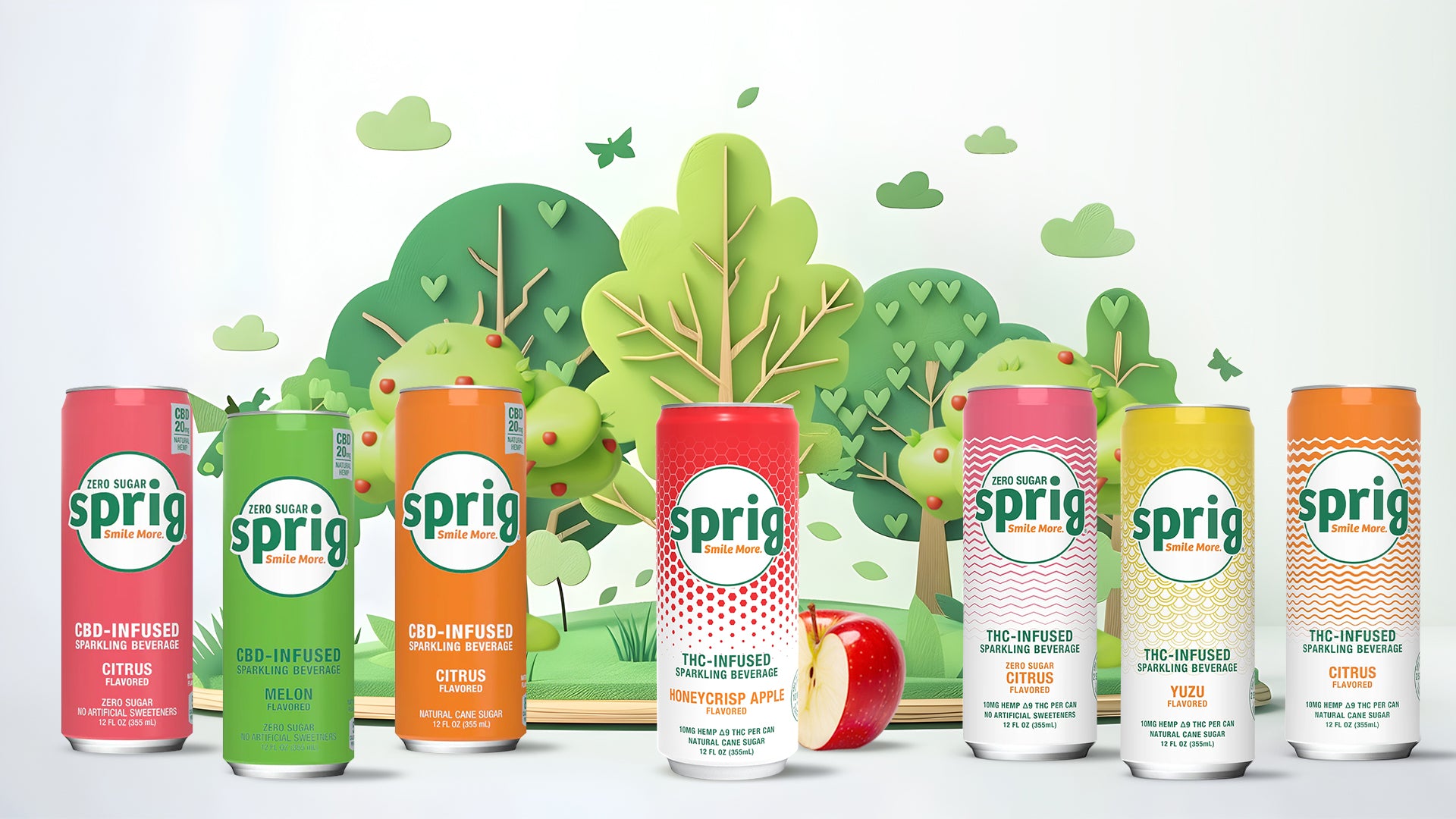 Sprig THC and CBD Infused Sparkling Beverages